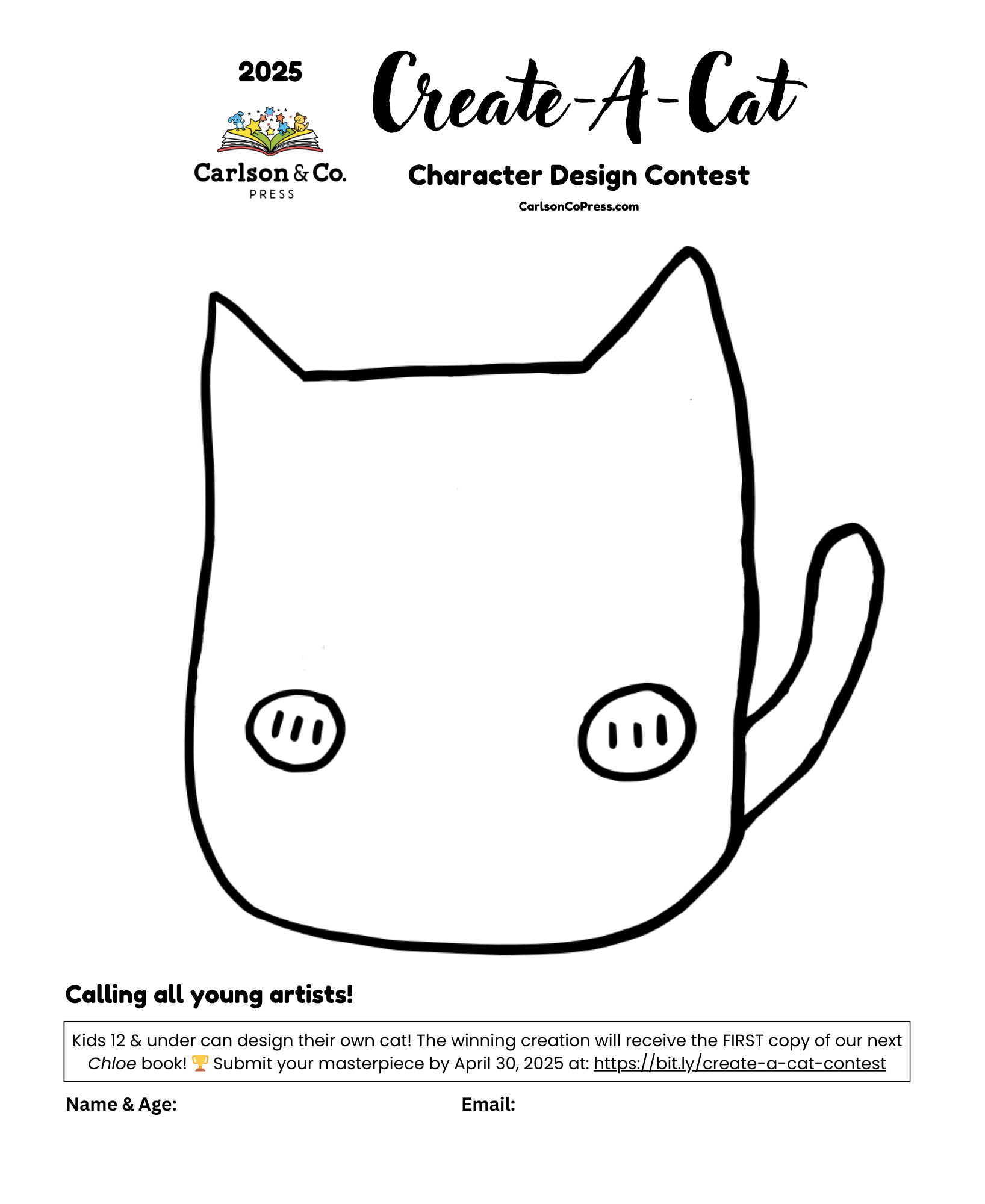 Create-A-Cat Character Design Contest – Carlson & Co Press